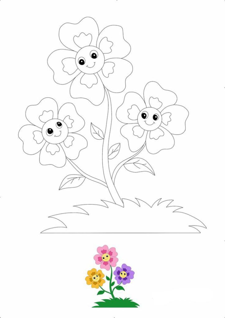 Exploreaza Frumusetea Naturii: Planse de Colorat cu Flori pentru Copii ...
