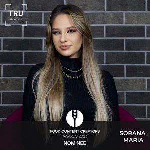 Sorana Maria este nominalizata la Food Content Creators Awards