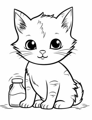 Pisici de Colorat - Cele Mai Frumoase Planse si Fise pentru Copii ...