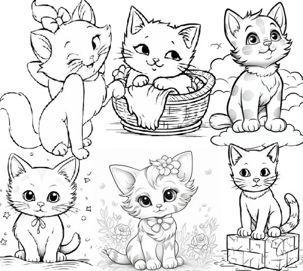 Pisici de Colorat - Cele Mai Frumoase Planse si Fise pentru Copii ...