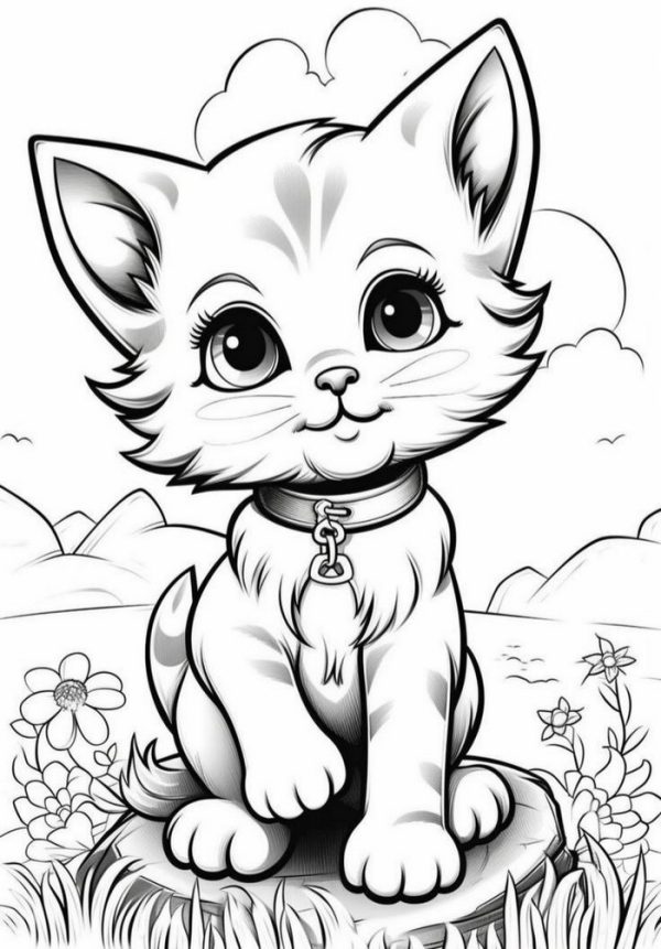 Pisici de Colorat - Cele Mai Frumoase Planse si Fise pentru Copii ...
